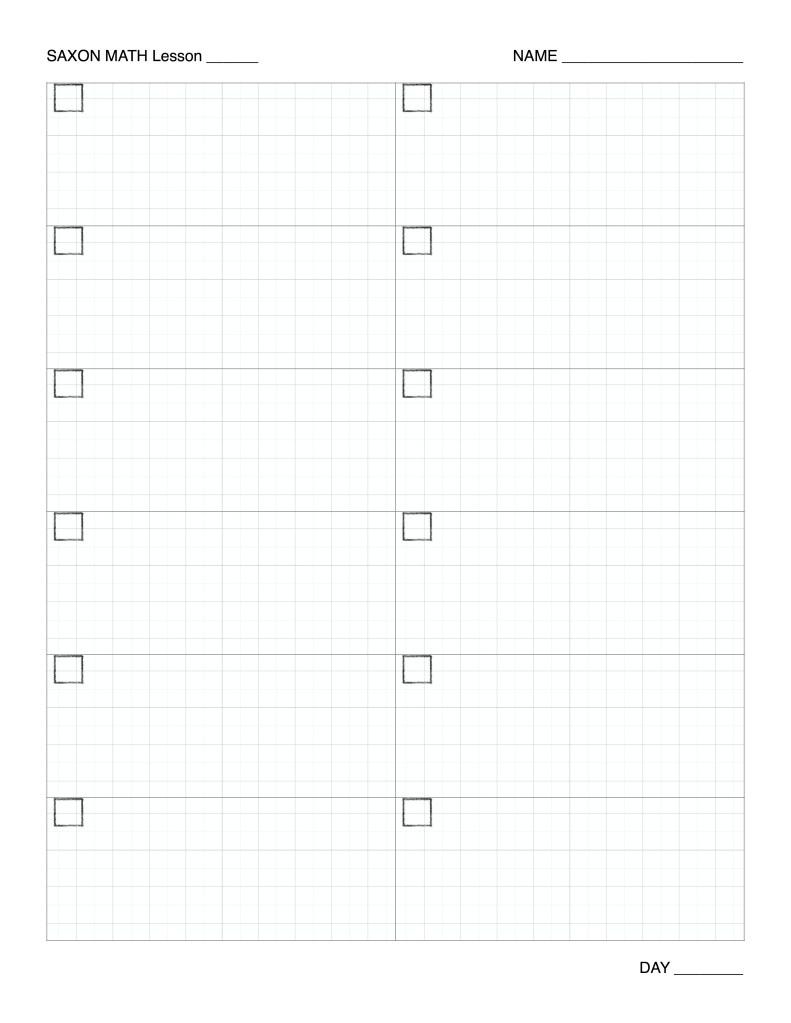 Saxon Math Answer Pages | Character core curriculum
